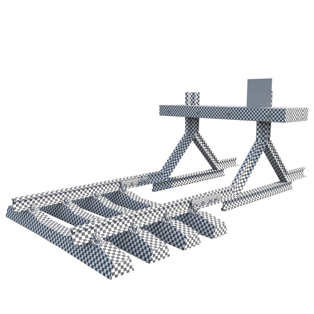 RAILROAD TRACK Set N2 3D Model - TurboSquid 2350172