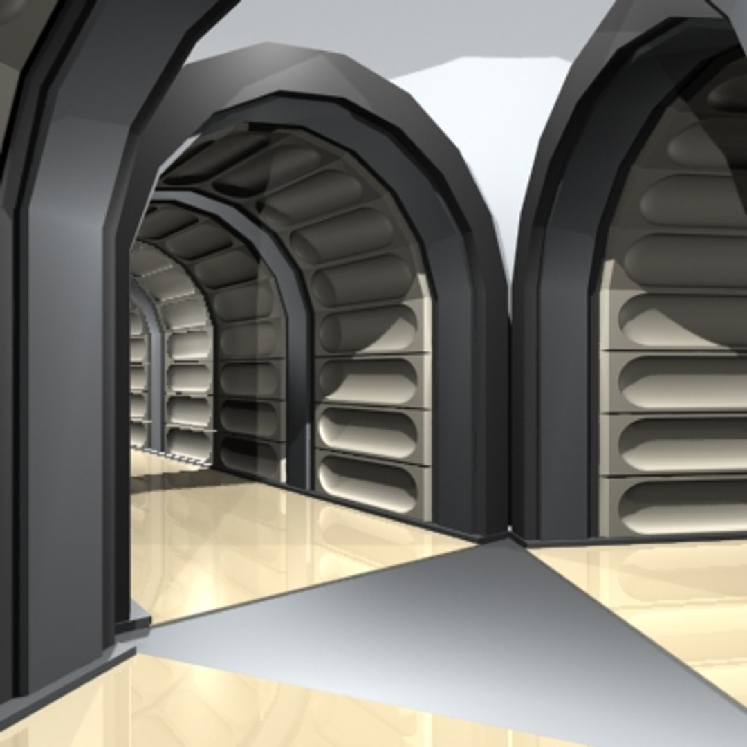 max3 hallway corridor 3d model