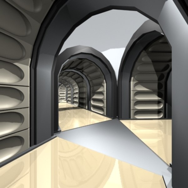 max3 hallway corridor 3d model