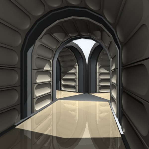 max3 hallway corridor 3d model