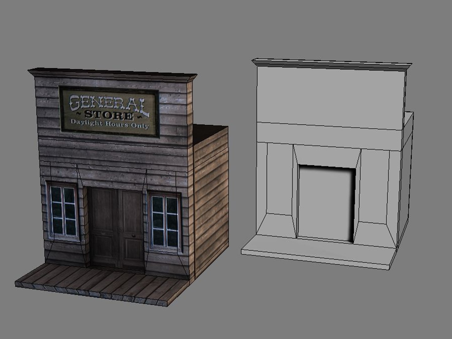 3d Readying Western Shop