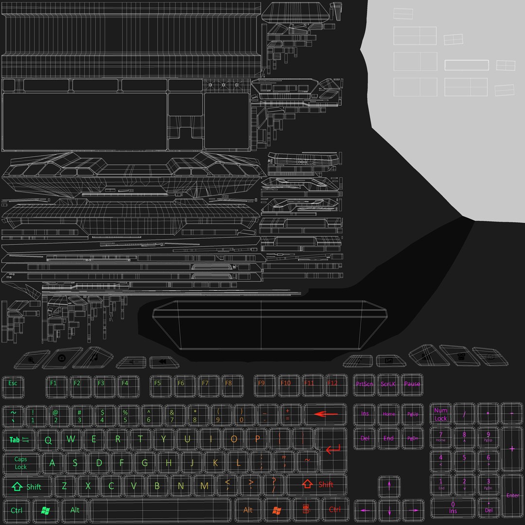 3D Computer Keyboard Model - TurboSquid 1817464