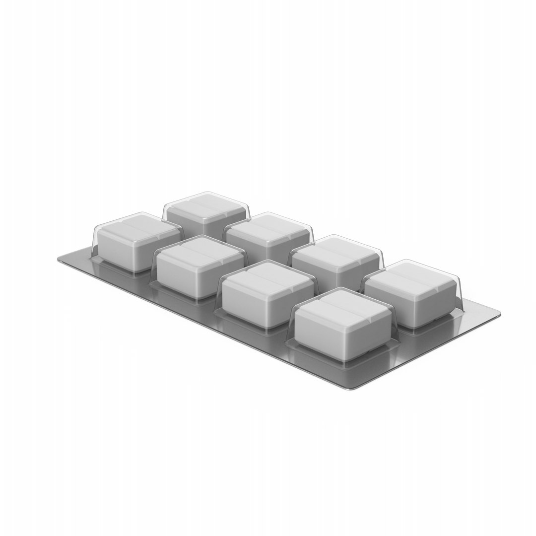Square Pill Pack Model - TurboSquid 1925570