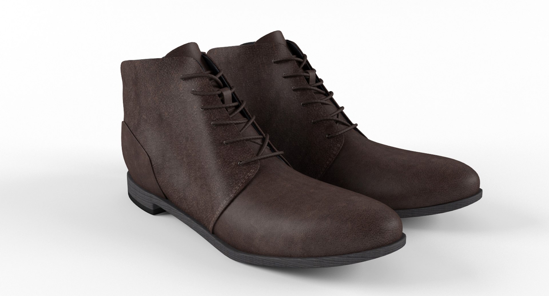 3d Model Work Boot Leather