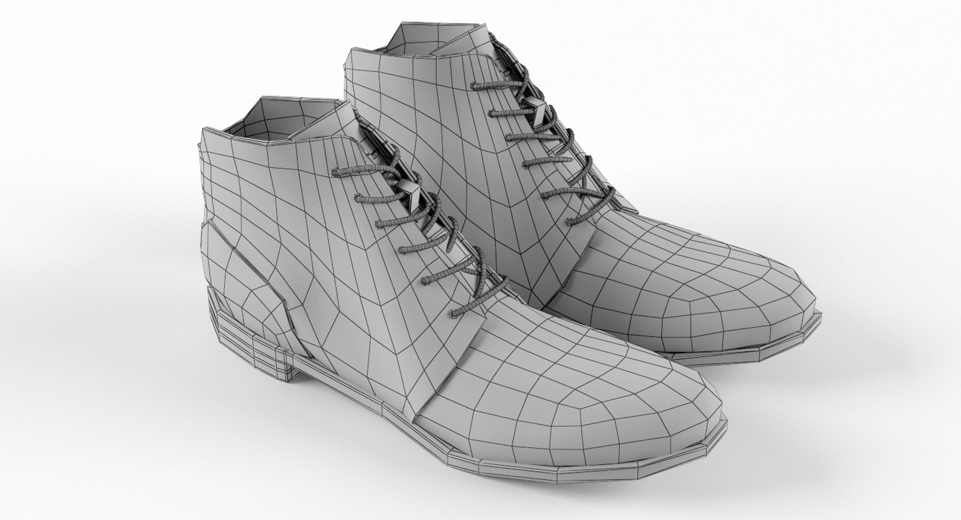 3d Model Work Boot Leather