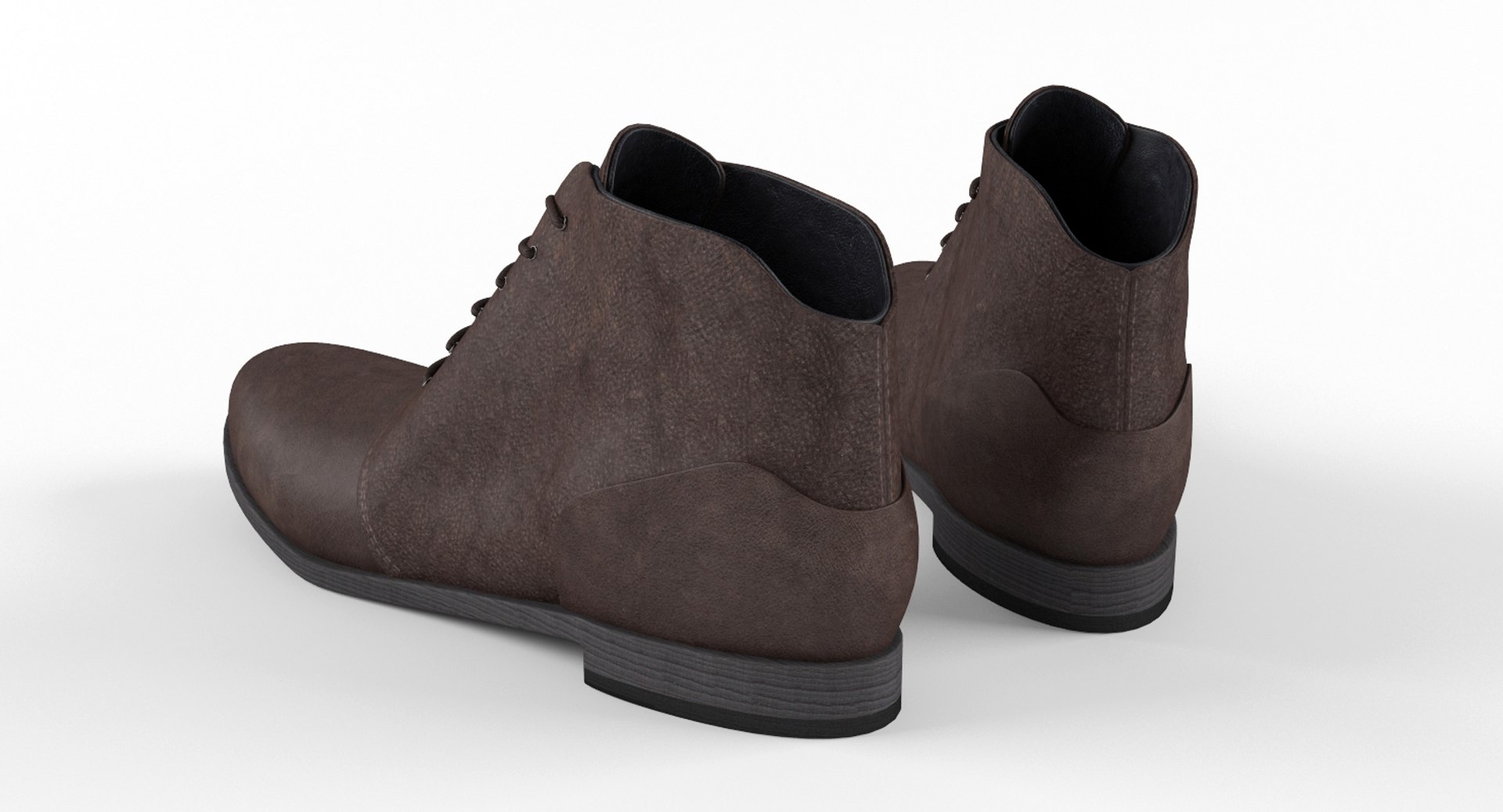 3d Model Work Boot Leather