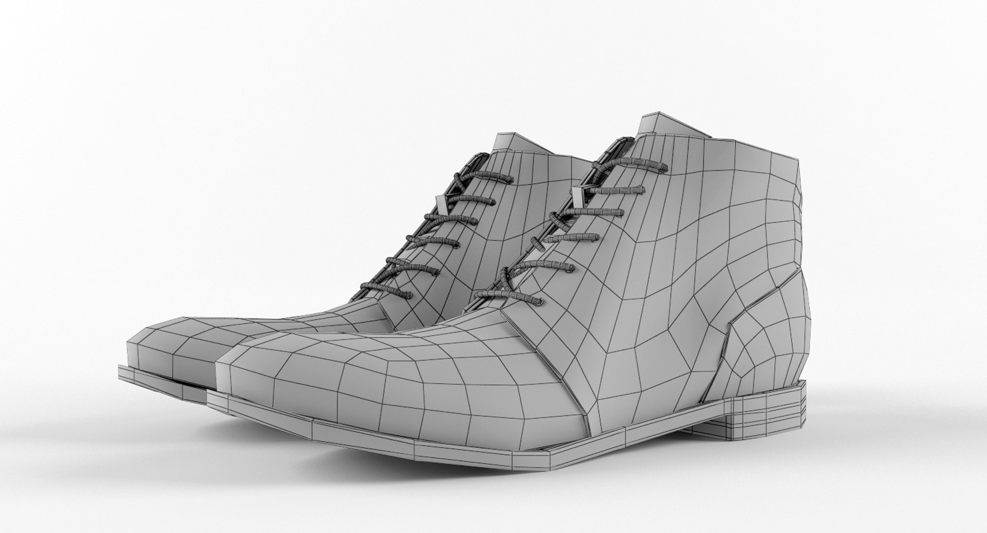 3d Model Work Boot Leather