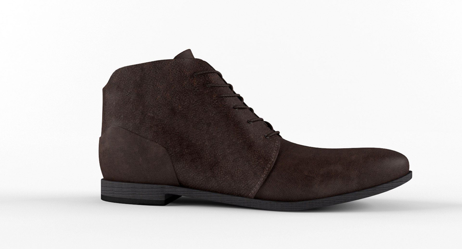 3d Model Work Boot Leather