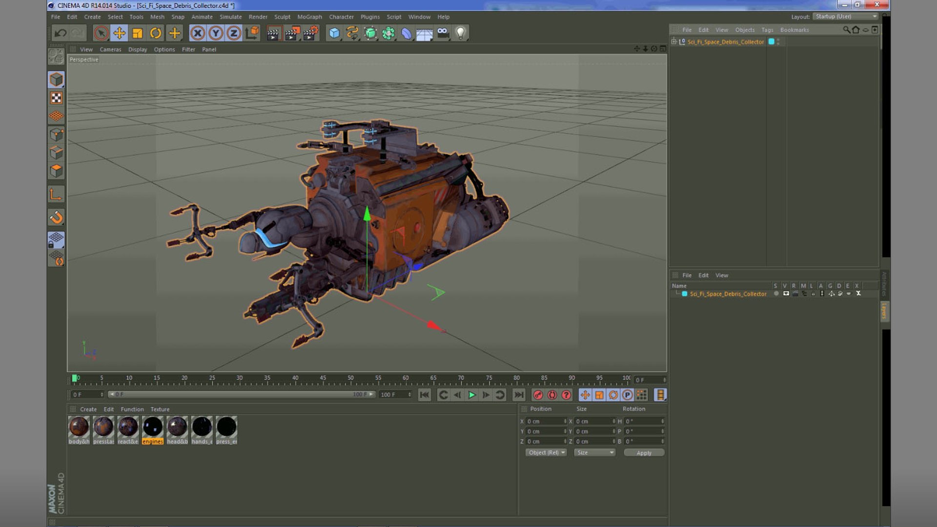 Sci Fi Space Debris 3D Model - TurboSquid 1503708