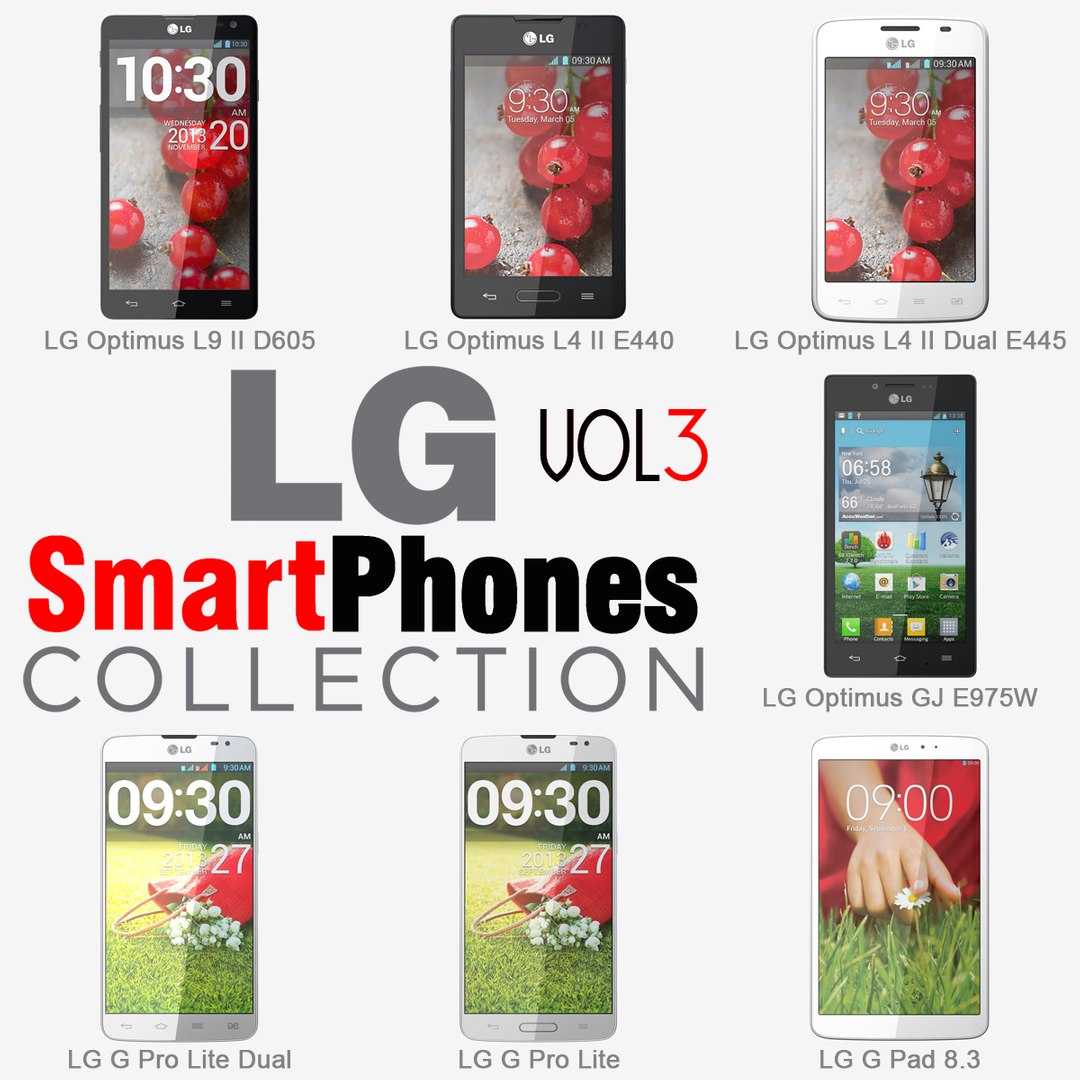 Lg Smartphones V3 Phones 3d Model