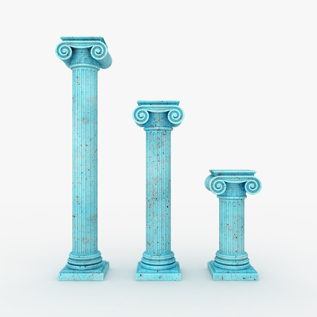 3d Model Column 04 3 Sizes