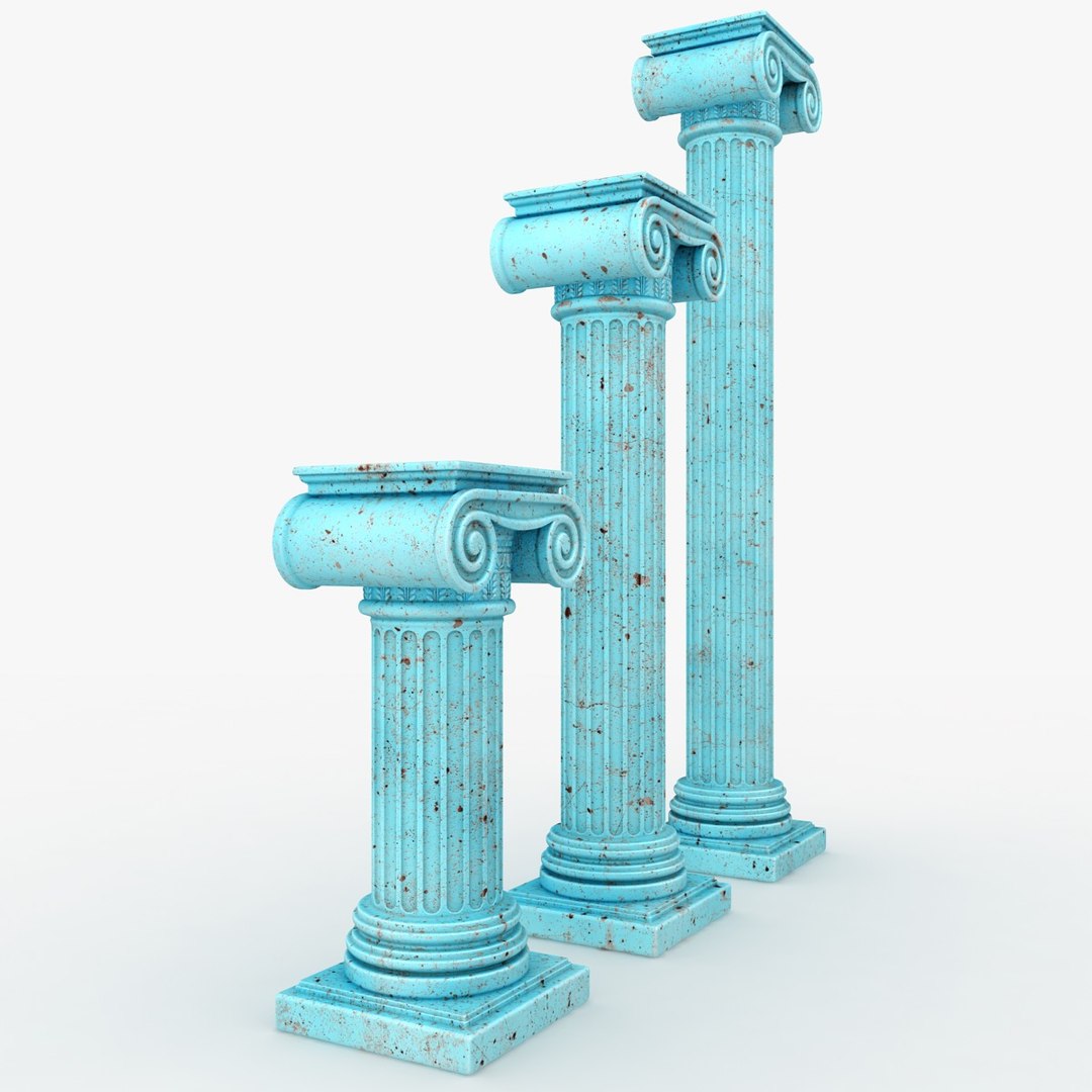 3d Model Column 04 3 Sizes