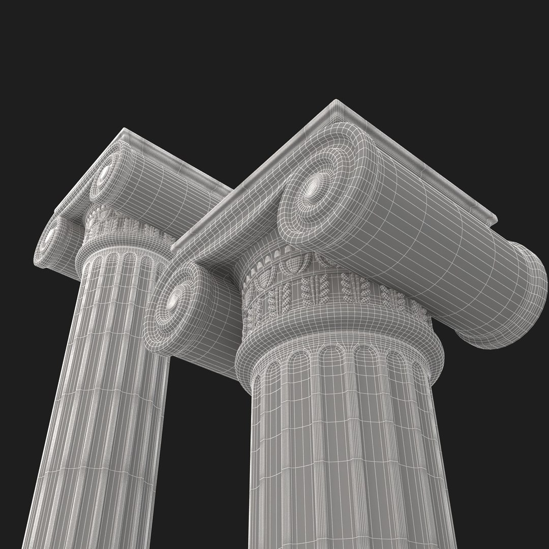 3d Model Column 04 3 Sizes