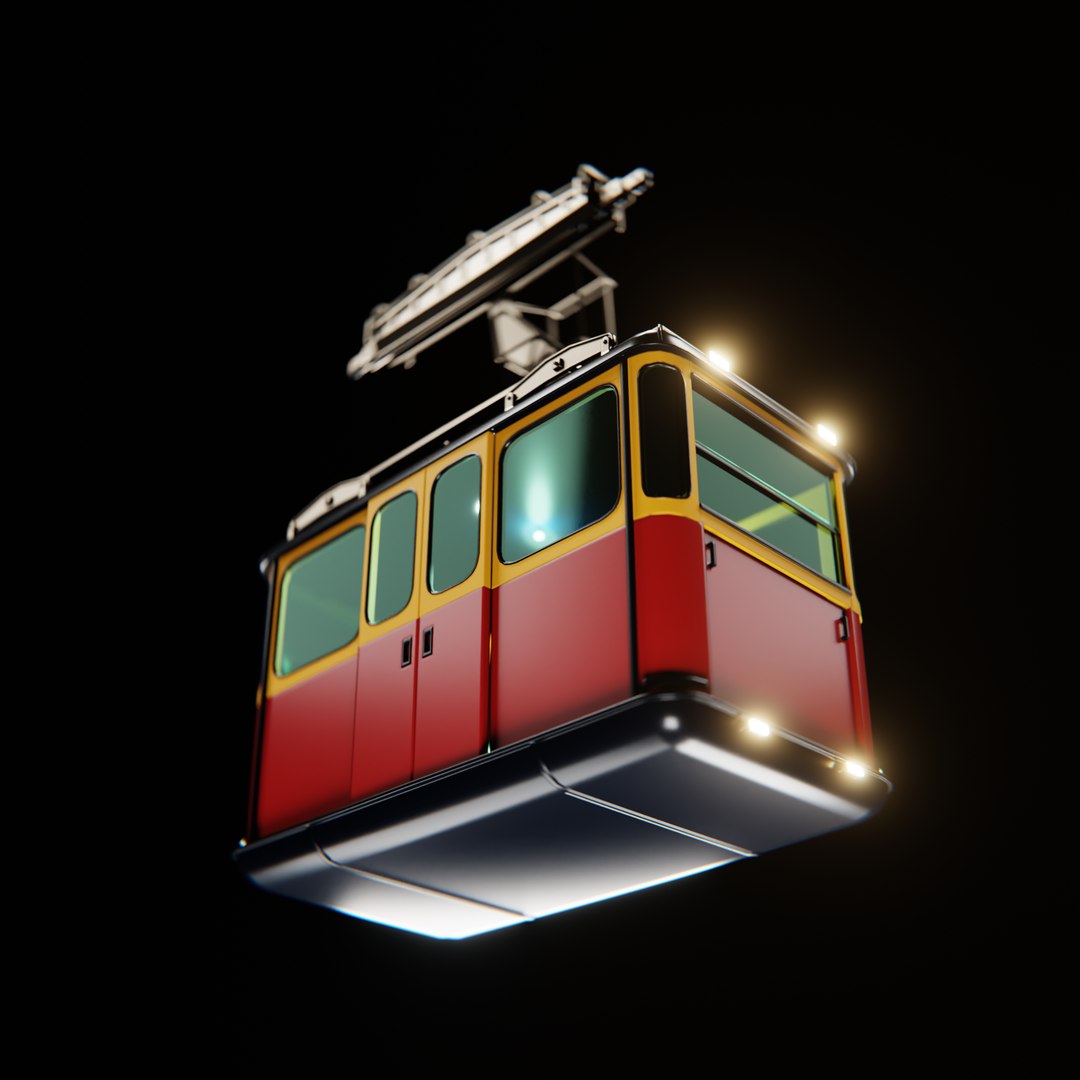 3D 80s Cable Car - TurboSquid 2425844