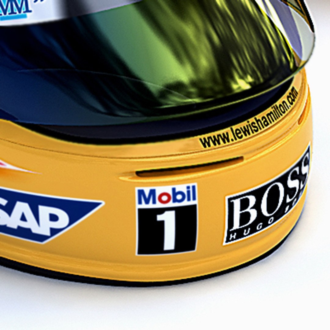 Lewis Hamilton Helmet F1 3d Model