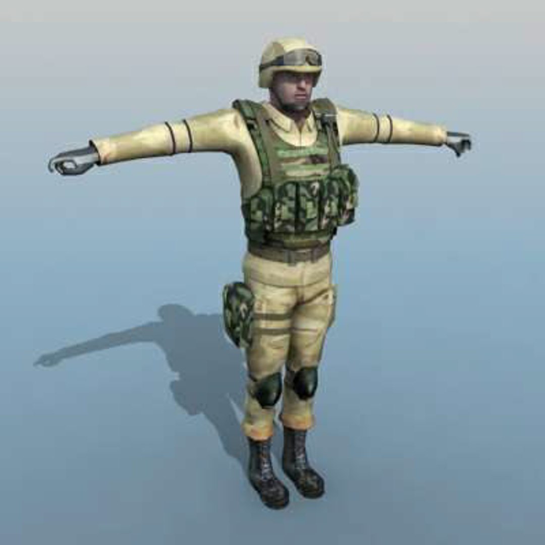 Ranger Soldier Human 3d Model