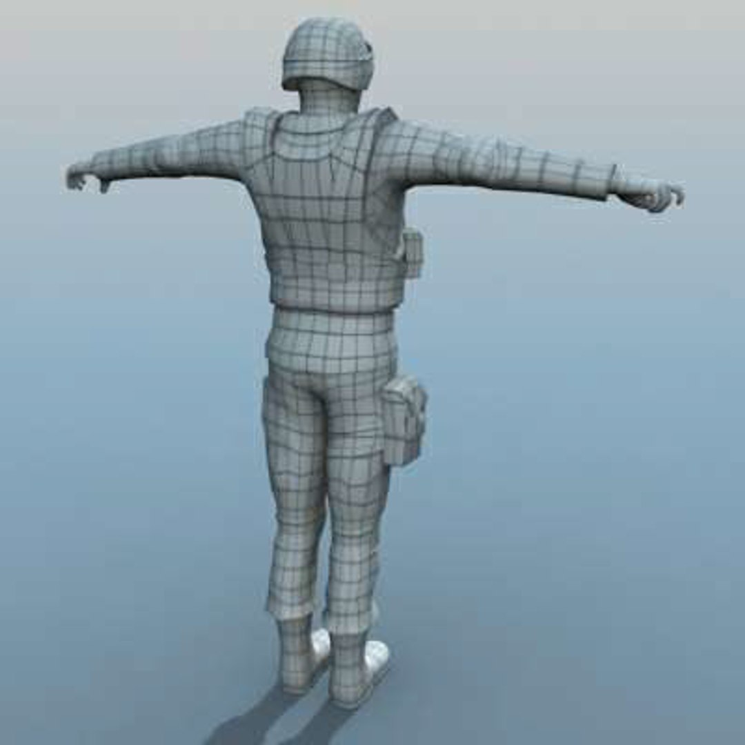 Ranger Soldier Human 3d Model