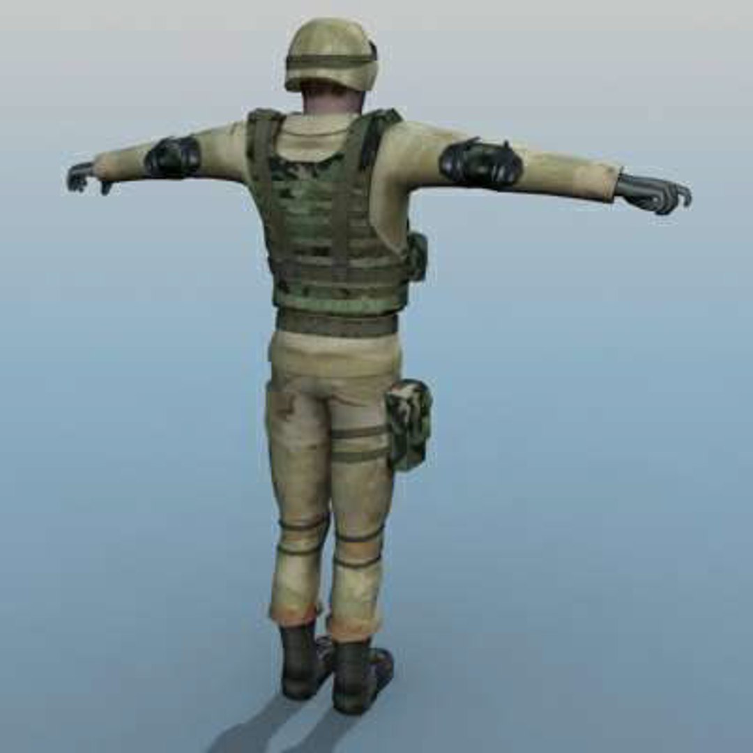 Ranger Soldier Human 3d Model