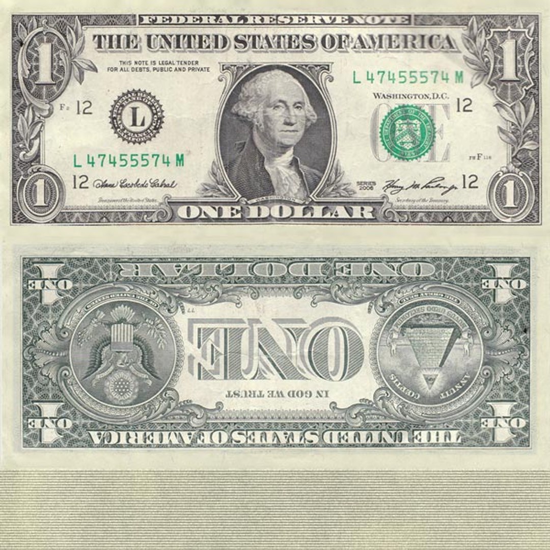 3d Model Dollar Bill