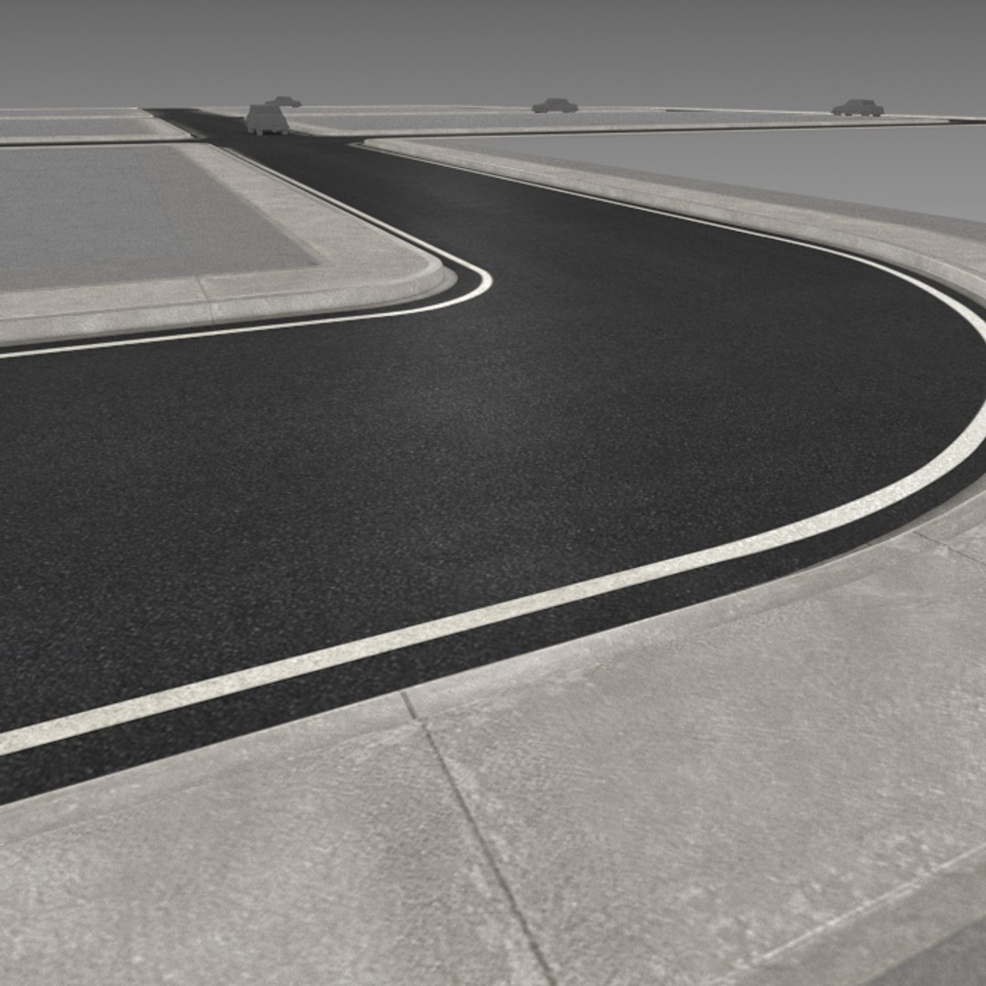 3D suburban road modules set model - TurboSquid 1290451