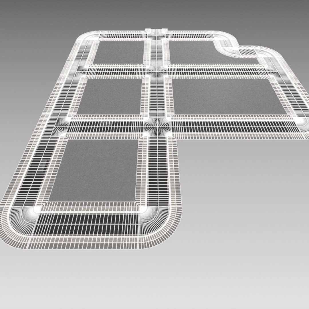 3D suburban road modules set model - TurboSquid 1290451