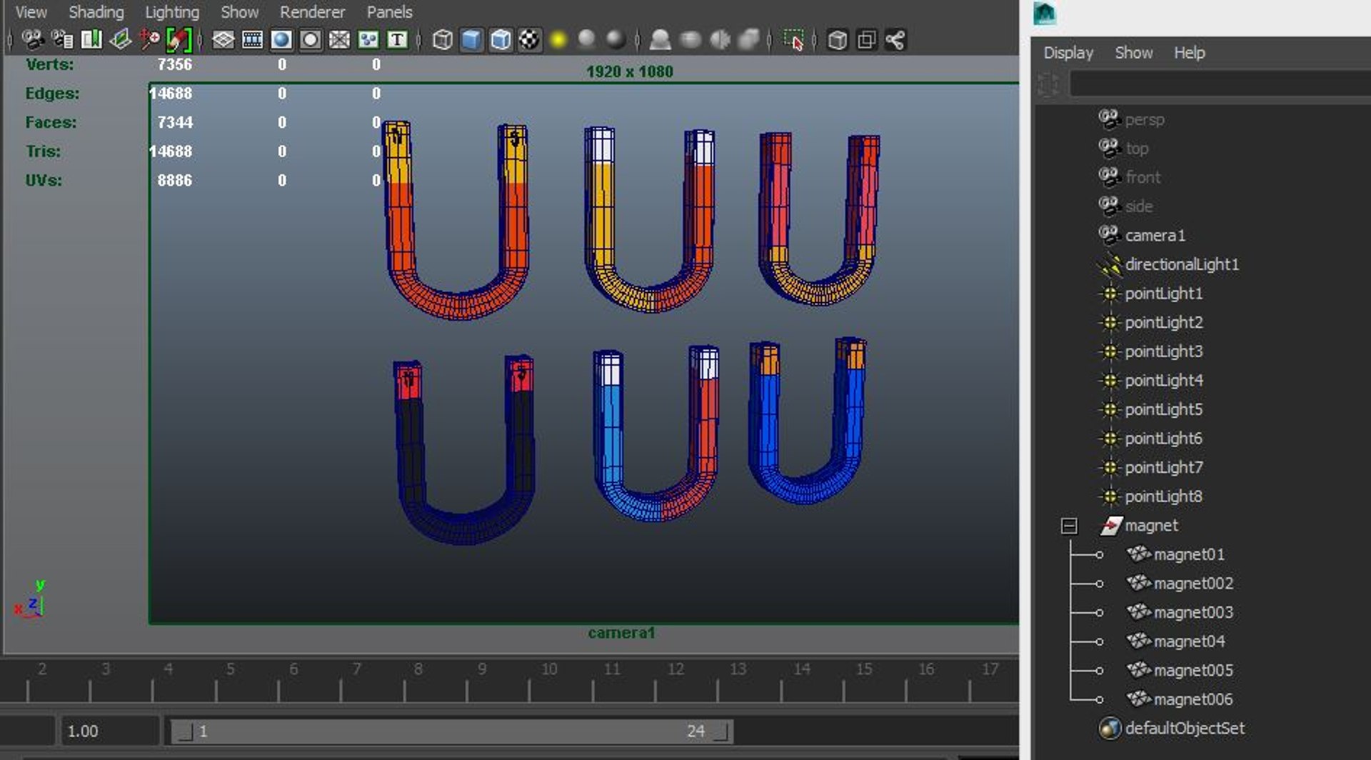 3d Magnet 6 Type Model