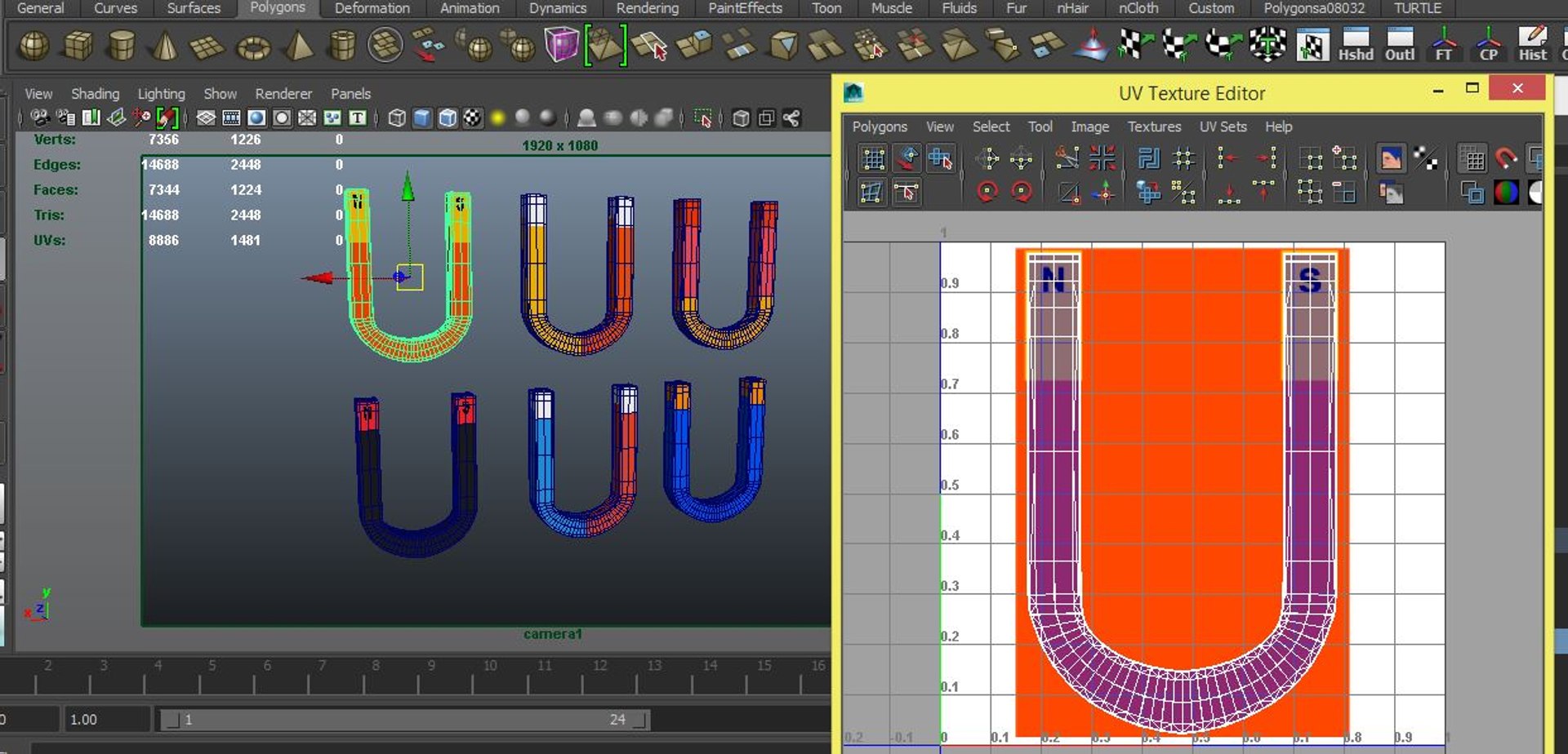 3d Magnet 6 Type Model