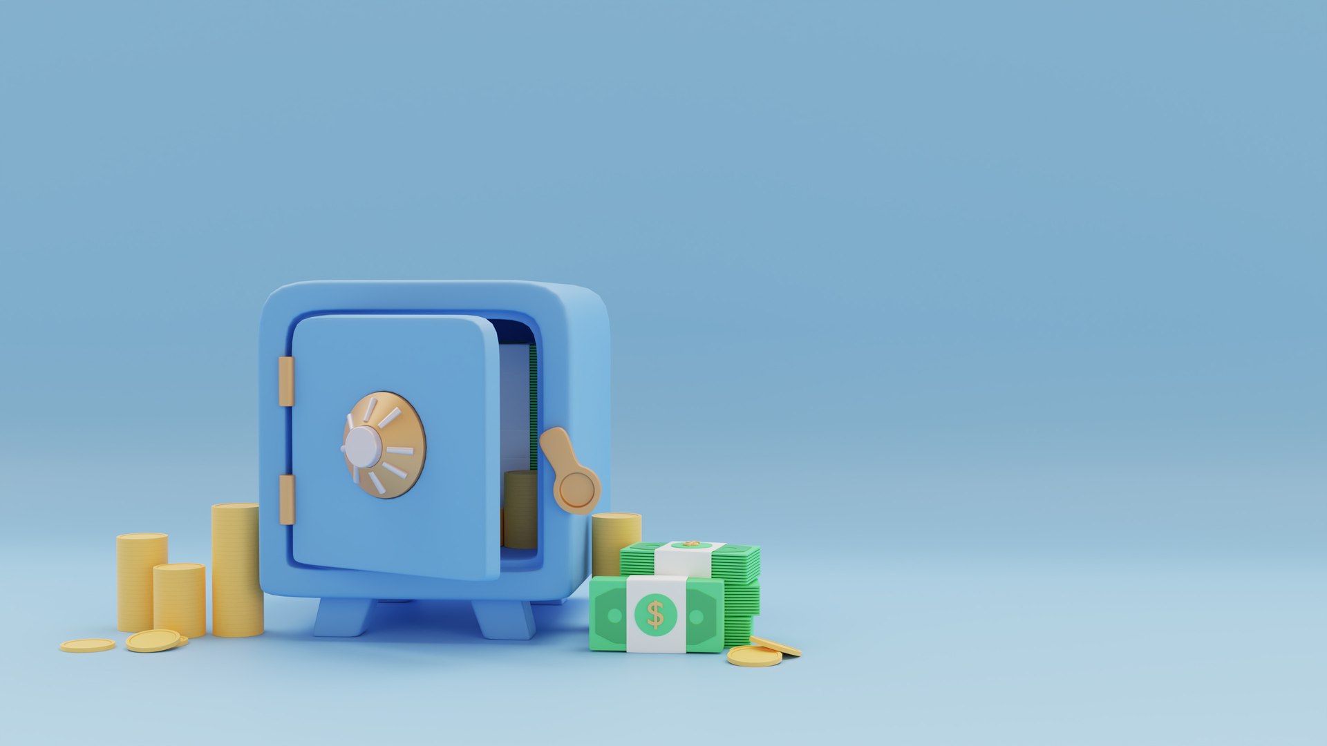 A Toy Safe With Money 3D Model - TurboSquid 1792495