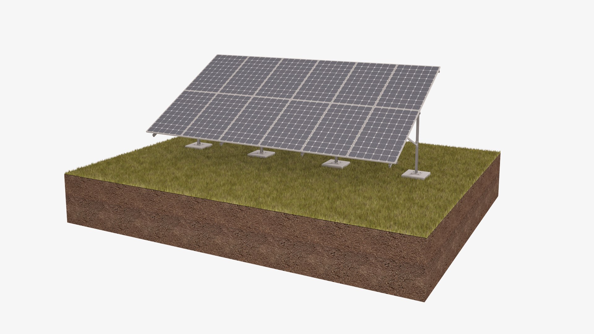 3D Photovoltaic Sun Farm Model - TurboSquid 1827905