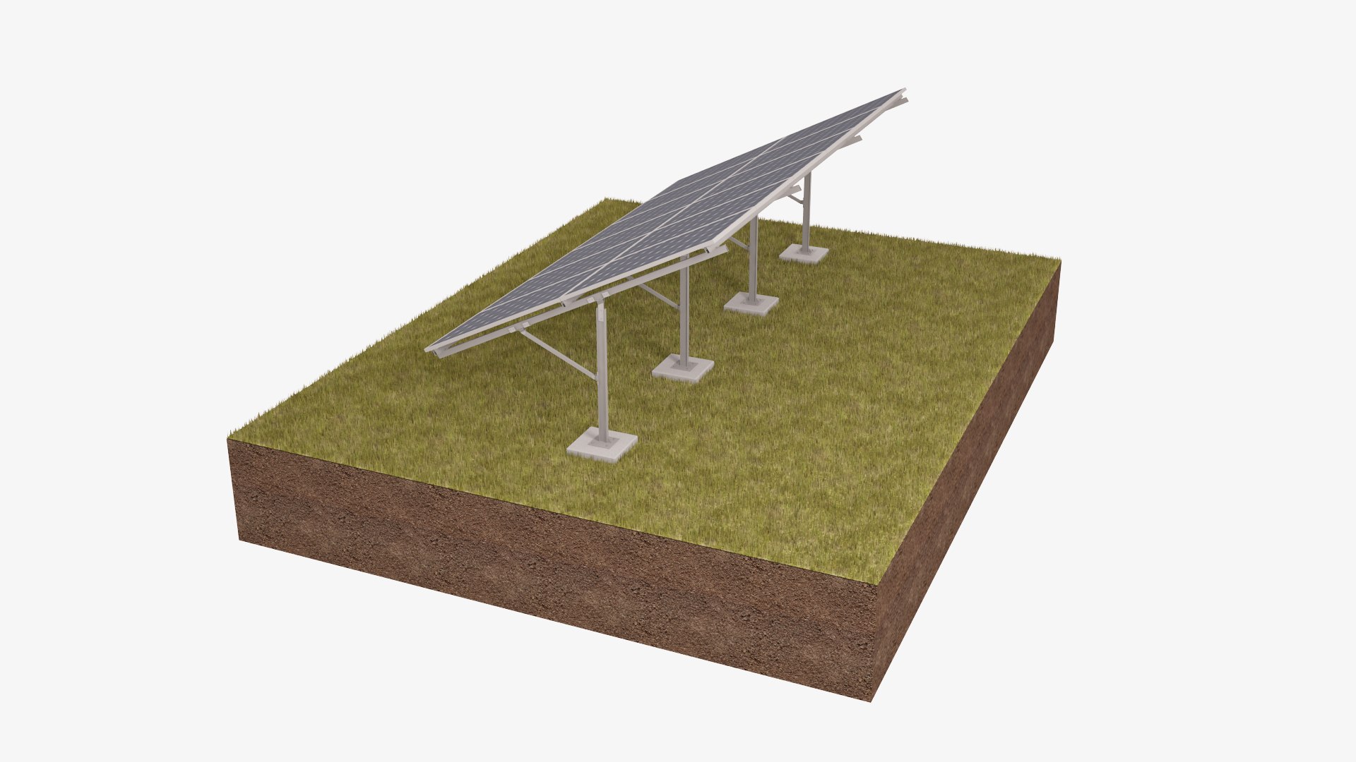 3D Photovoltaic Sun Farm Model - TurboSquid 1827905
