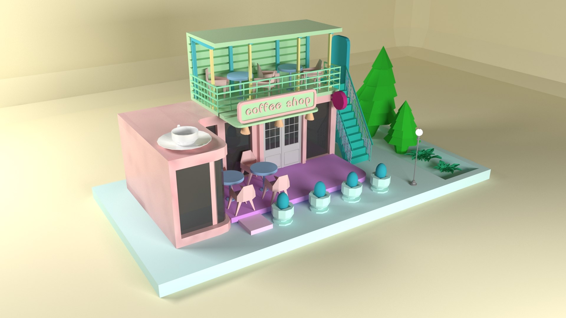 3D cartoon shop20221210 - TurboSquid 1998716