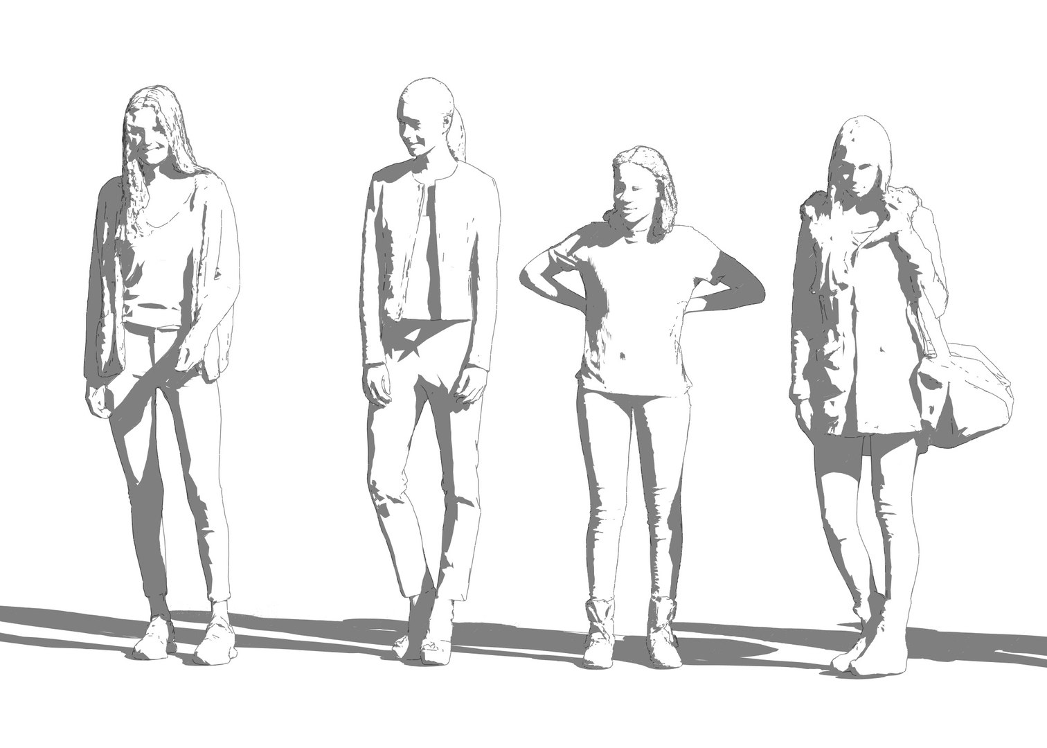 3D People - Adult Standing Still - Woman Model - TurboSquid 1772878