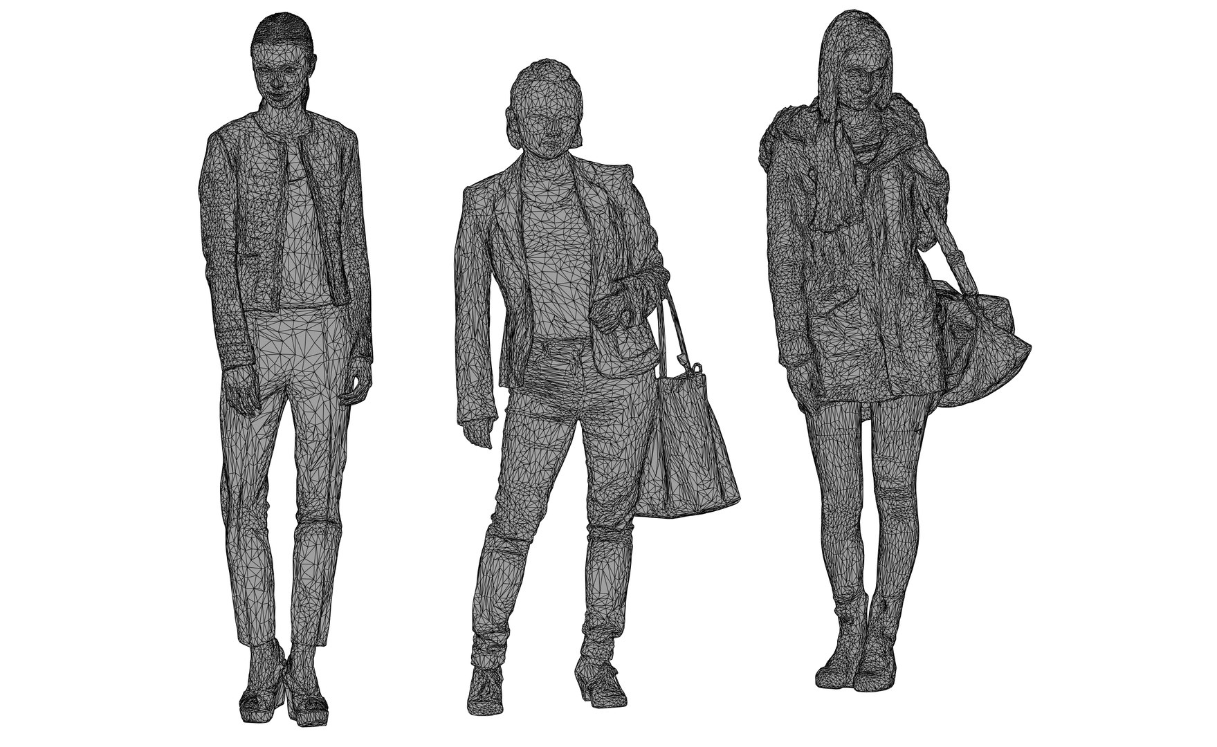 3D People - Adult Standing Still - Woman Model - TurboSquid 1772878