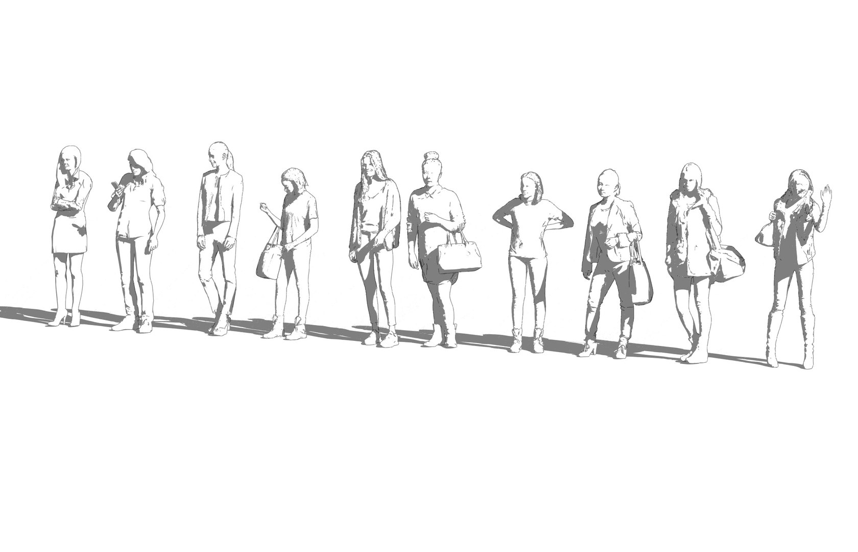 3D People - Adult Standing Still - Woman Model - TurboSquid 1772878