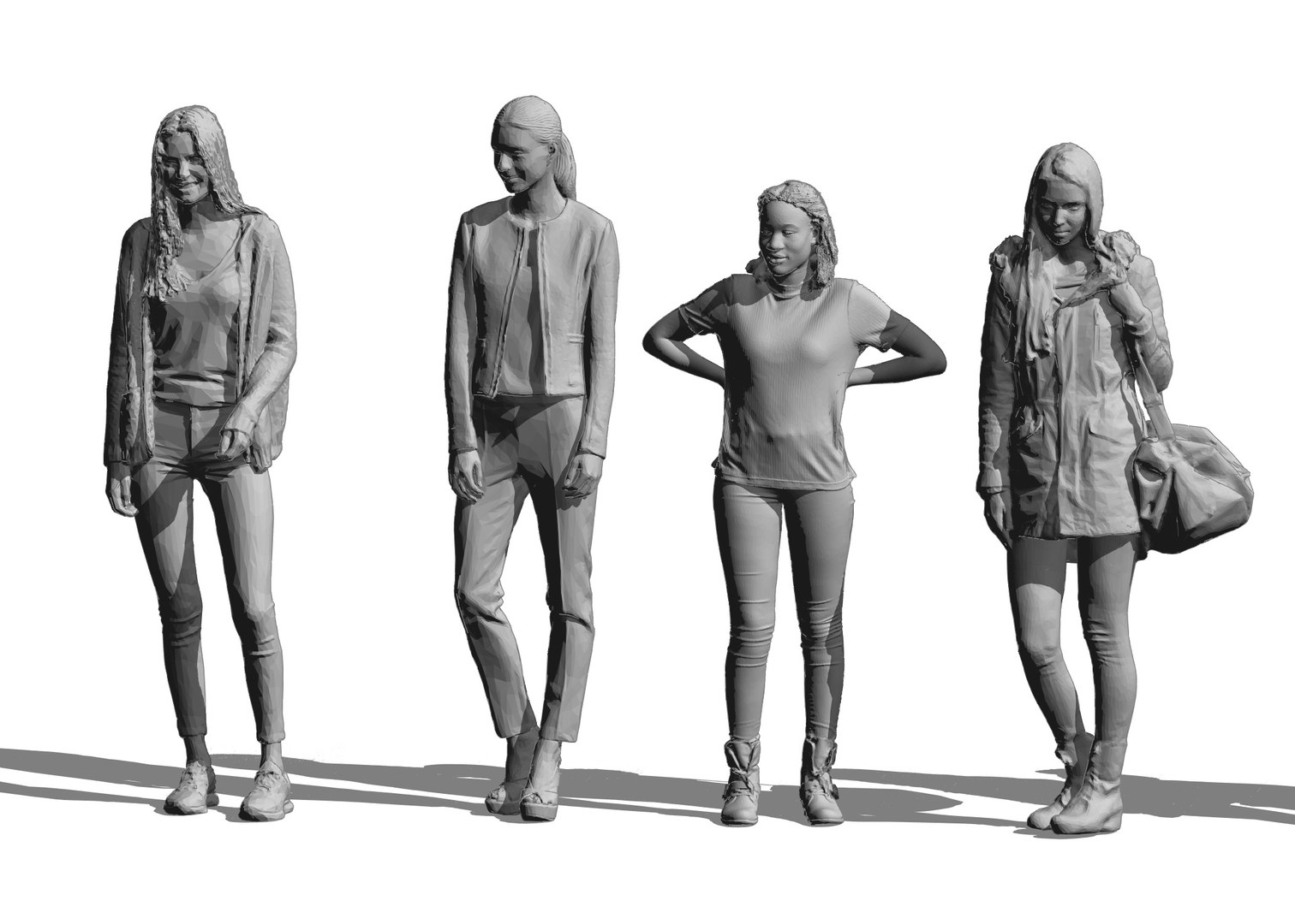 3D People - Adult Standing Still - Woman Model - TurboSquid 1772878