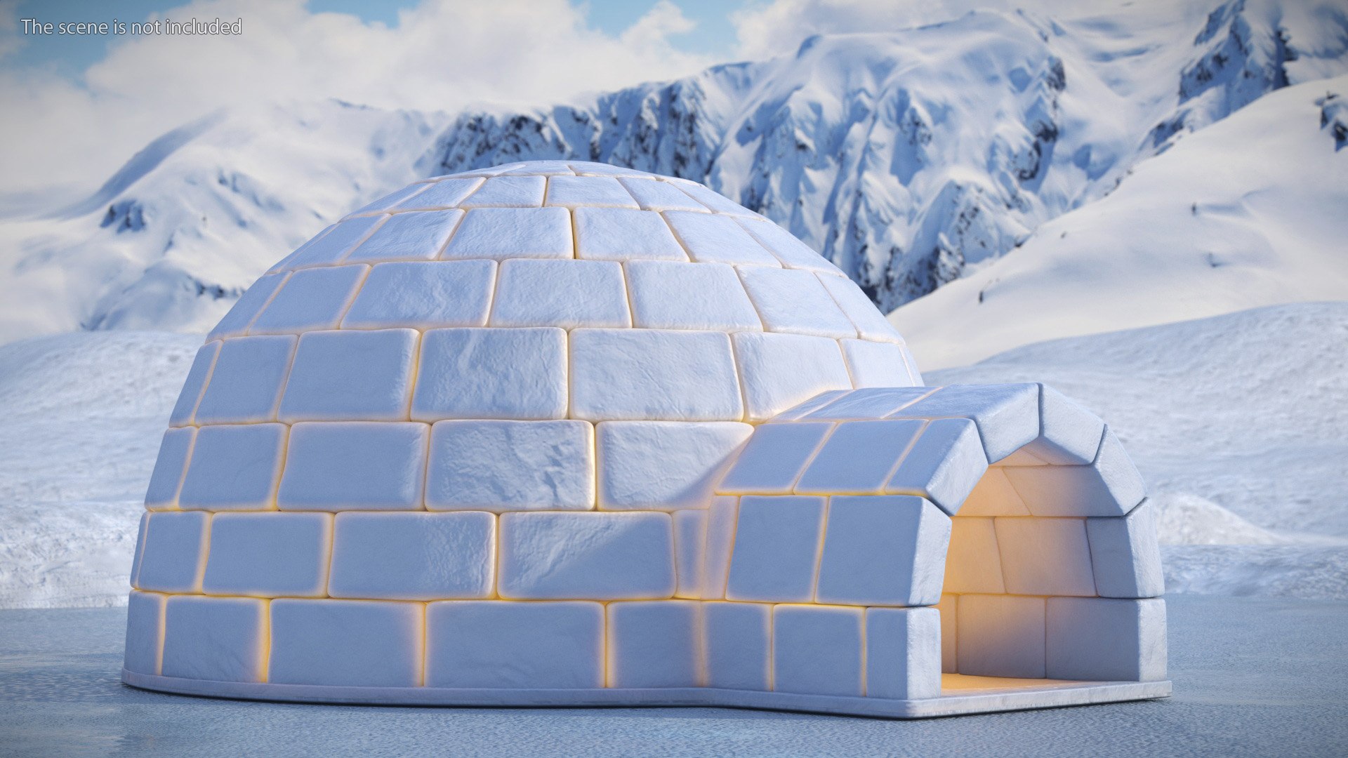 3D Arctic Igloo Shelter On Snow - TurboSquid 2507309