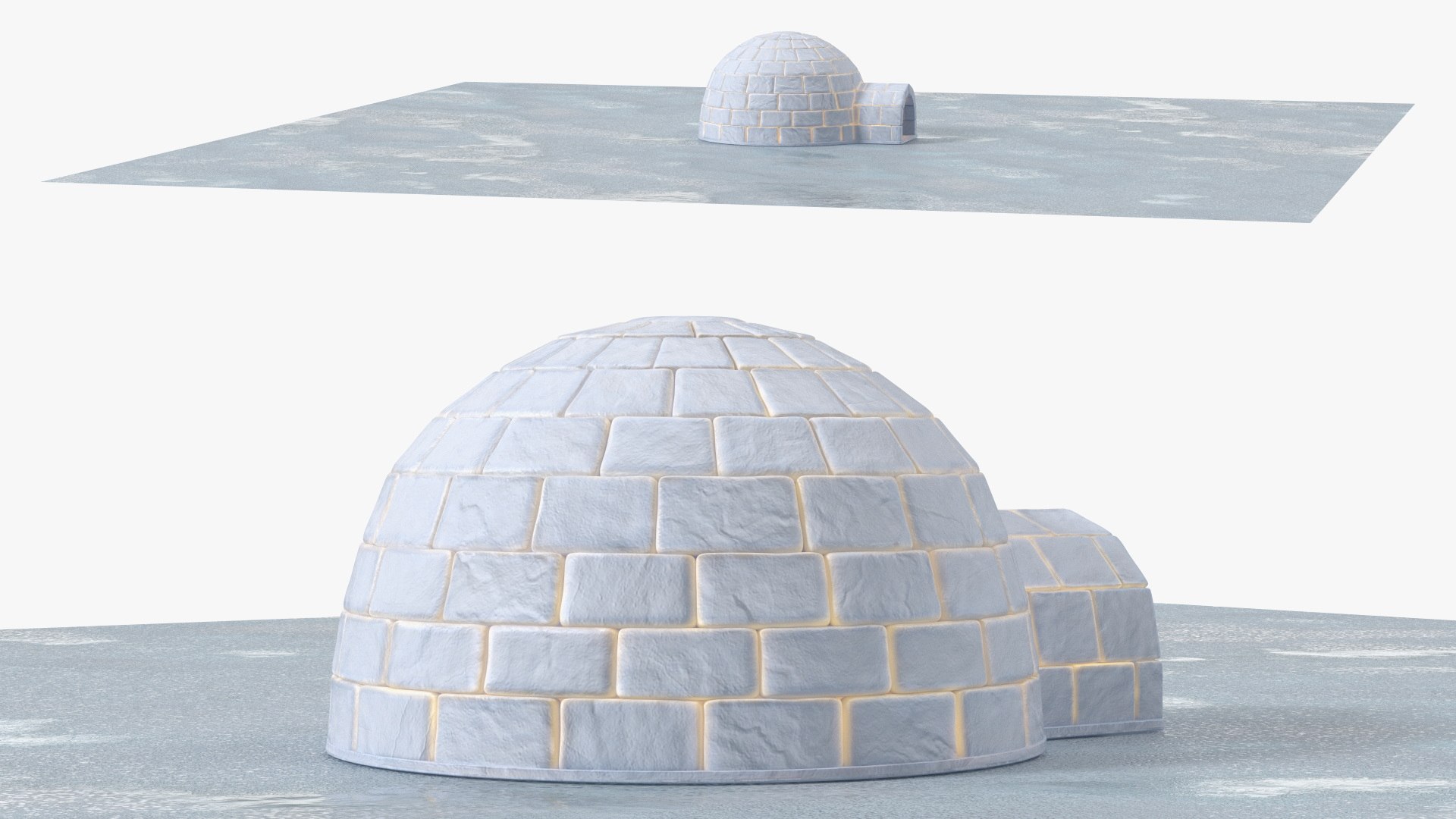 3D Arctic Igloo Shelter On Snow - TurboSquid 2507309