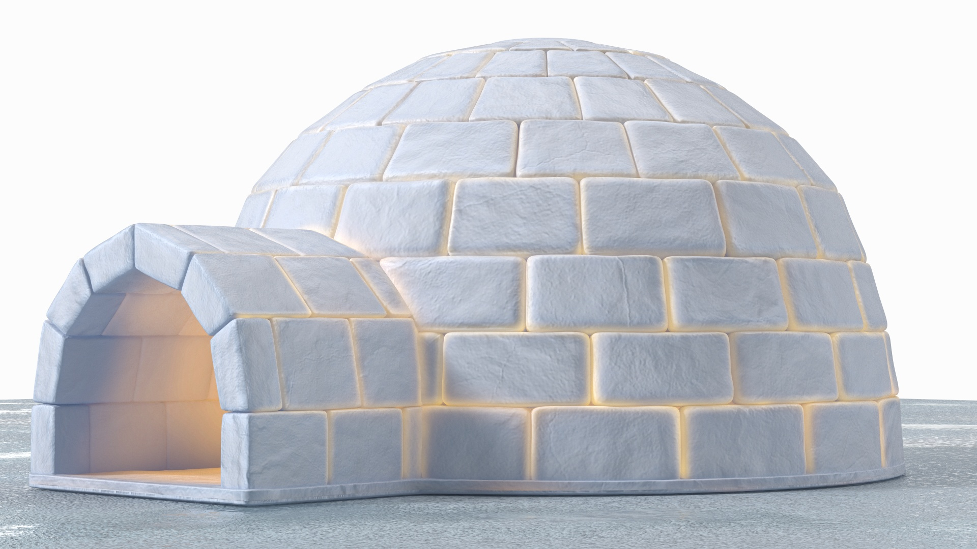 3D Arctic Igloo Shelter On Snow - TurboSquid 2507309