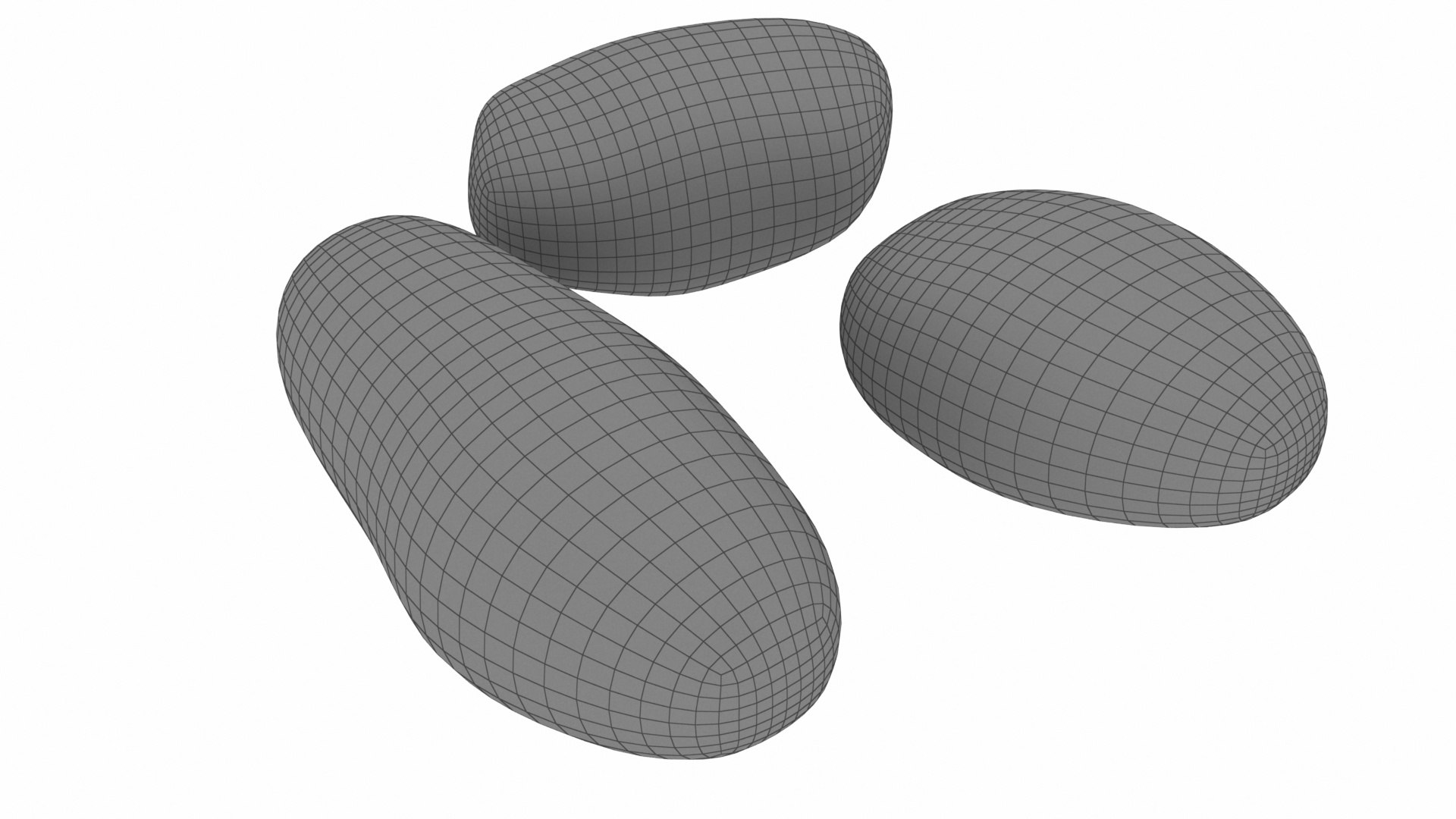 3D 3 Different Potato Model - TurboSquid 1541308