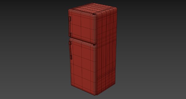 3D Refrigerator Red model - TurboSquid 1832453