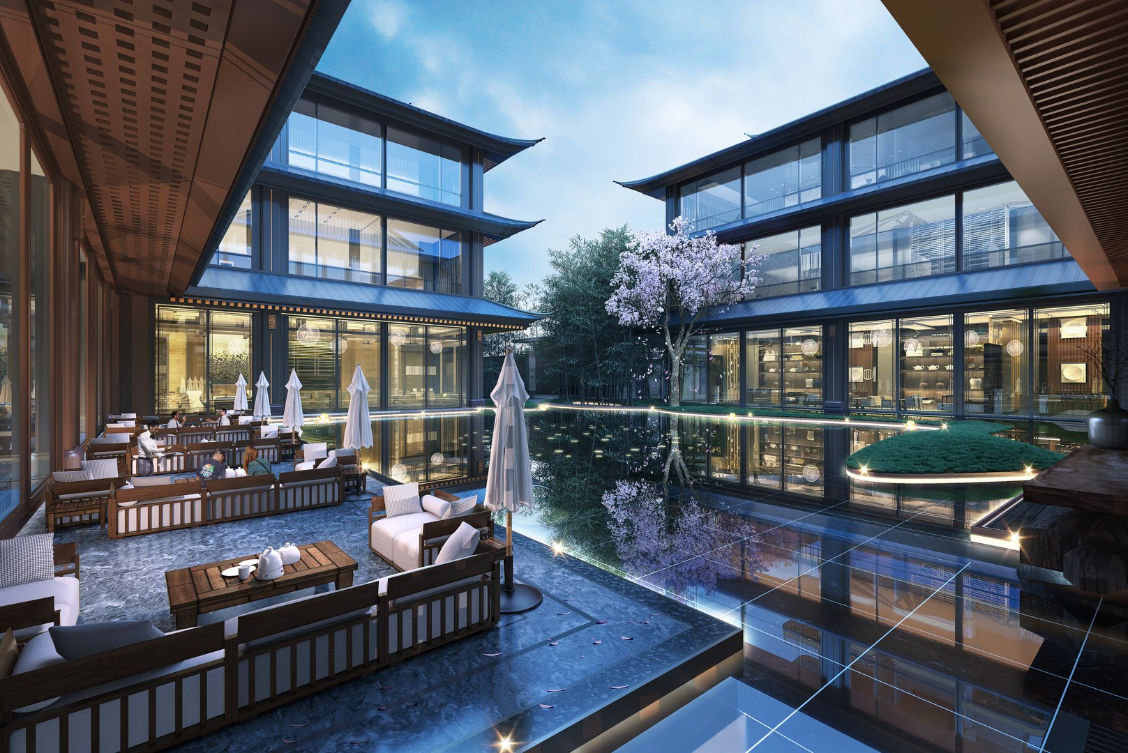 Neo-Chinese Style Hotel 3D Model - TurboSquid 2072404