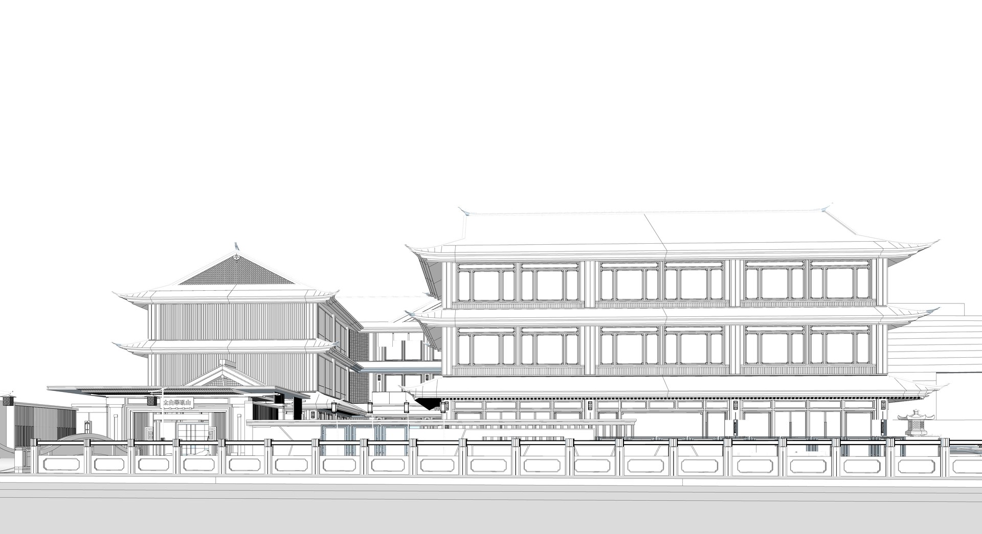 Neo-Chinese Style Hotel 3D Model - TurboSquid 2072404