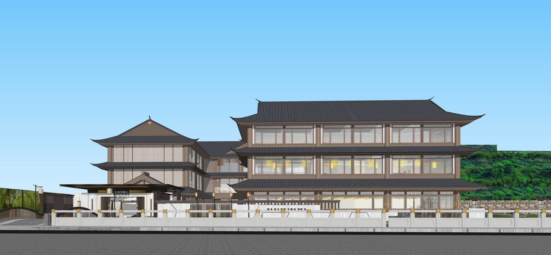 Neo-Chinese Style Hotel 3D Model - TurboSquid 2072404