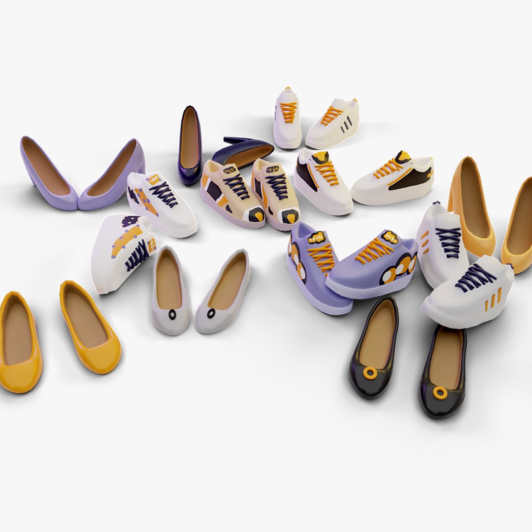 Low Poly Shoe Collection 3D Model - TurboSquid 1946073