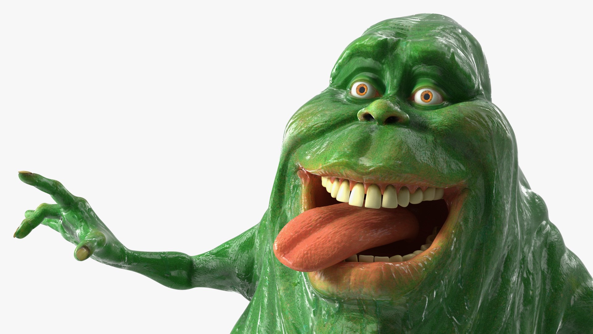 Green Ghost Slimer Flying Pose For 3D Print 3D - TurboSquid 2355384