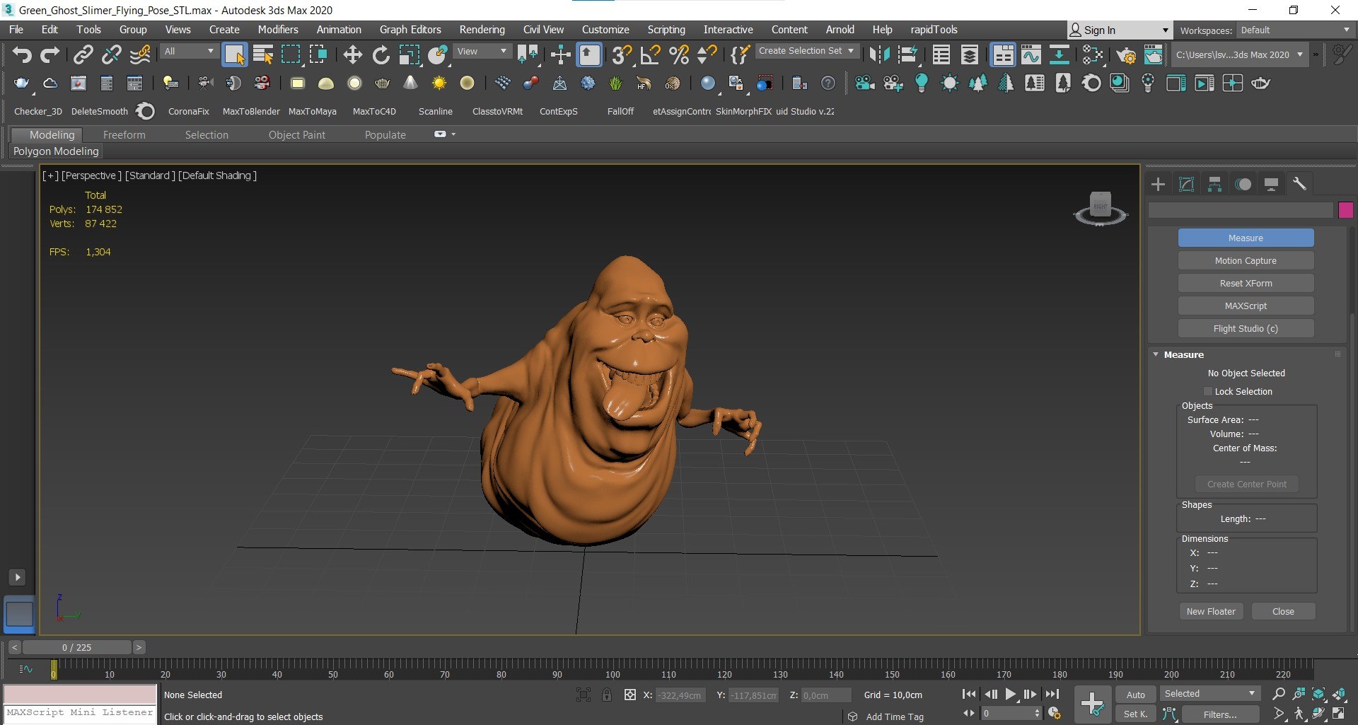 Green Ghost Slimer Flying Pose For 3D Print 3D - TurboSquid 2355384