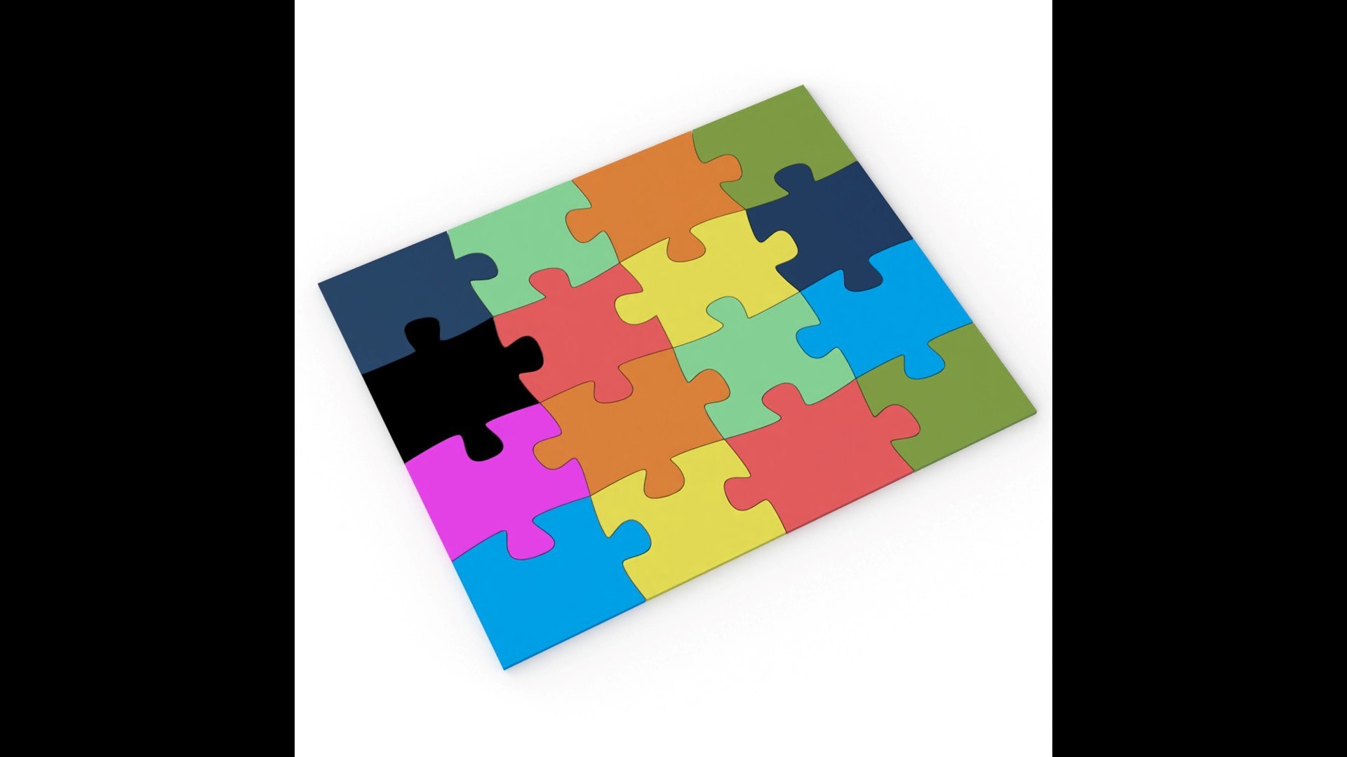 16 Piece Jigsaw Puzzle 3D - TurboSquid 2296286