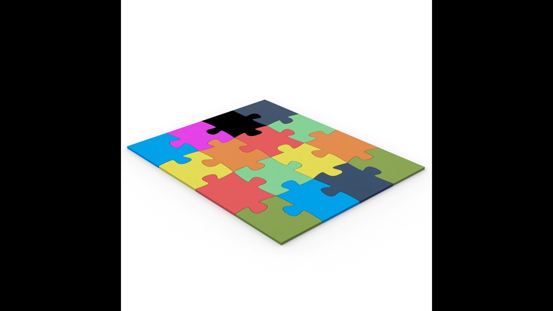16 Piece Jigsaw Puzzle 3D - TurboSquid 2296286