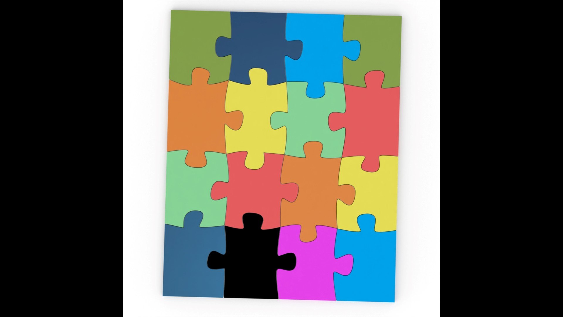 16 Piece Jigsaw Puzzle 3D - TurboSquid 2296286