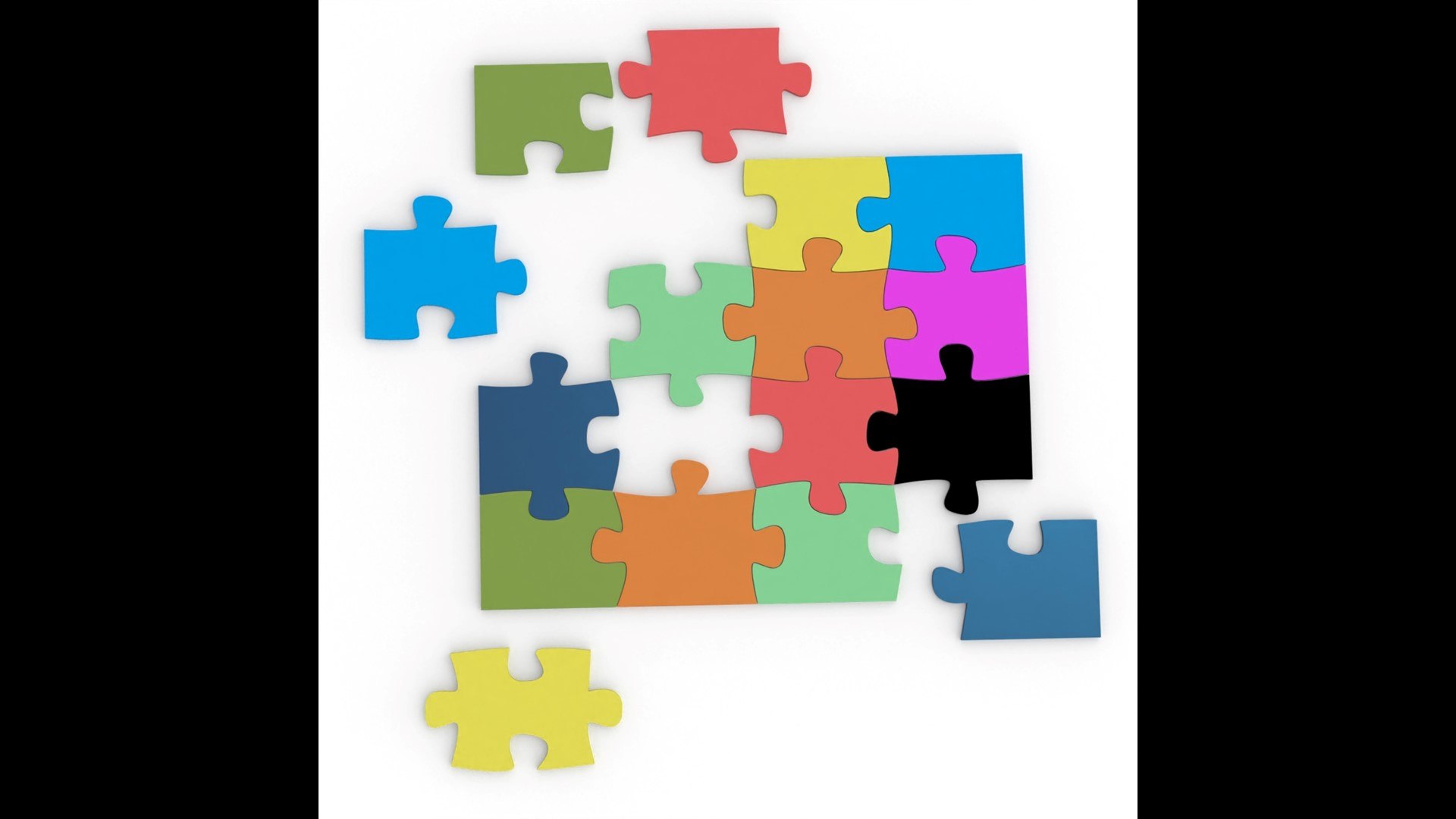 16 Piece Jigsaw Puzzle 3D - TurboSquid 2296286